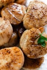 Lemon Pepper Boiled Scallops From Frozen - Cast Iron Skillet Cooking