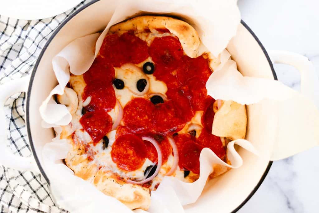 Simple Dutch Oven Pizza Recipe - Cast Iron Skillet Cooking