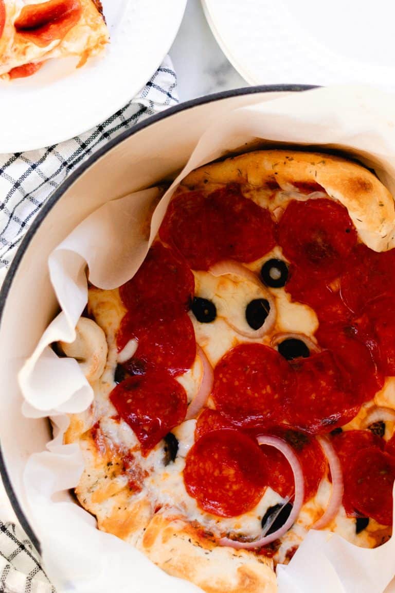 Simple Dutch Oven Pizza Recipe - Cast Iron Skillet Cooking