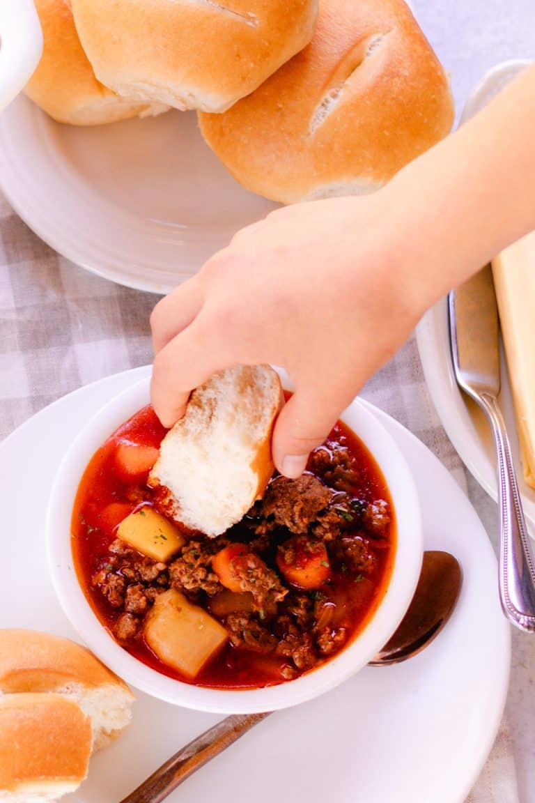 Hearty Moose Stew Recipe with Ground Moose - Cast Iron Skillet Cooking