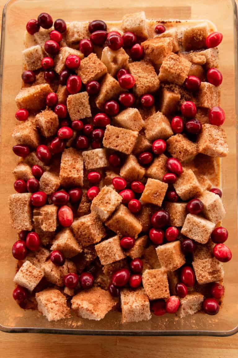 Cranberry French Toast Casserole - Cast Iron Skillet Cooking