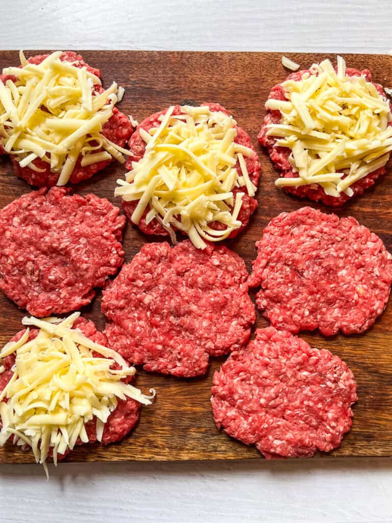 Cheese Stuffed Burgers - Cast Iron Skillet Cooking