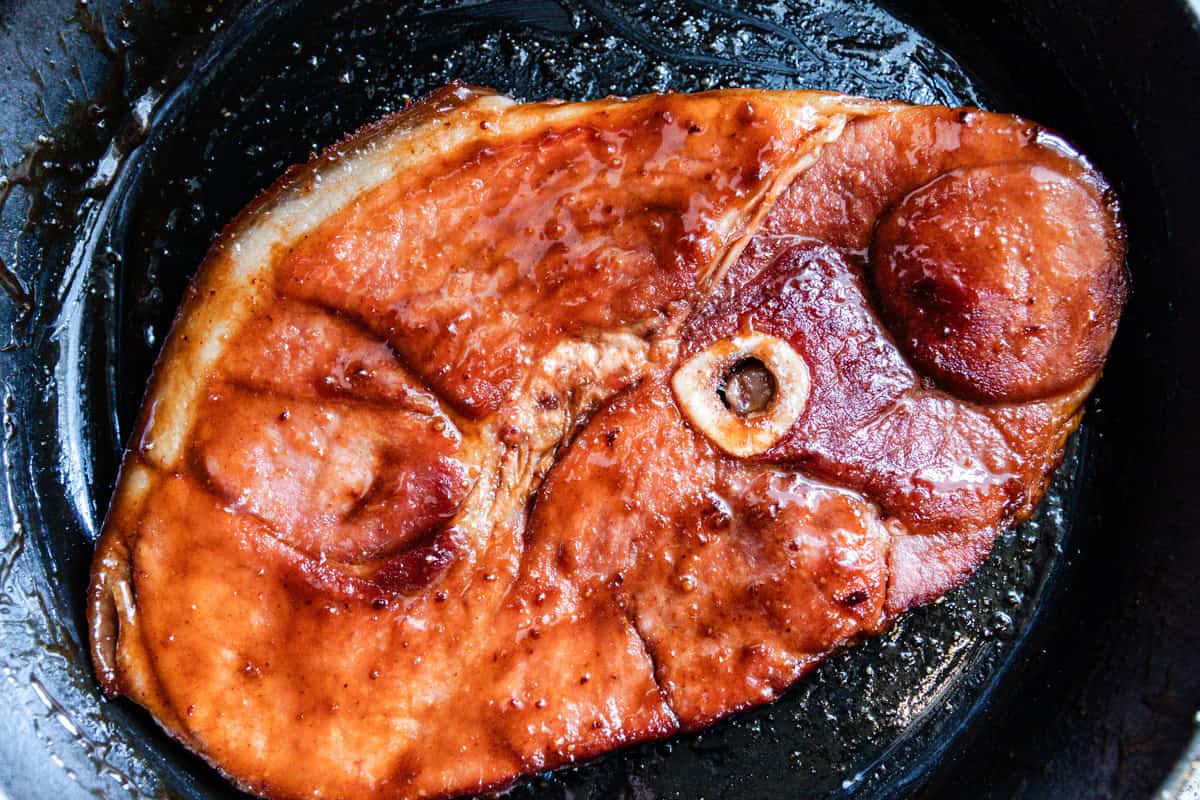 Ham Steak Recipe - Cast Iron Skillet Cooking