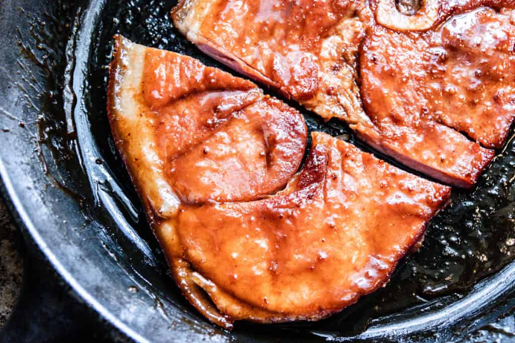 Ham Steak Recipe - Cast Iron Skillet Cooking