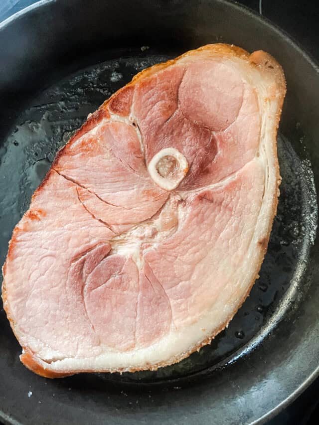Ham Steak Recipe - Cast Iron Skillet Cooking